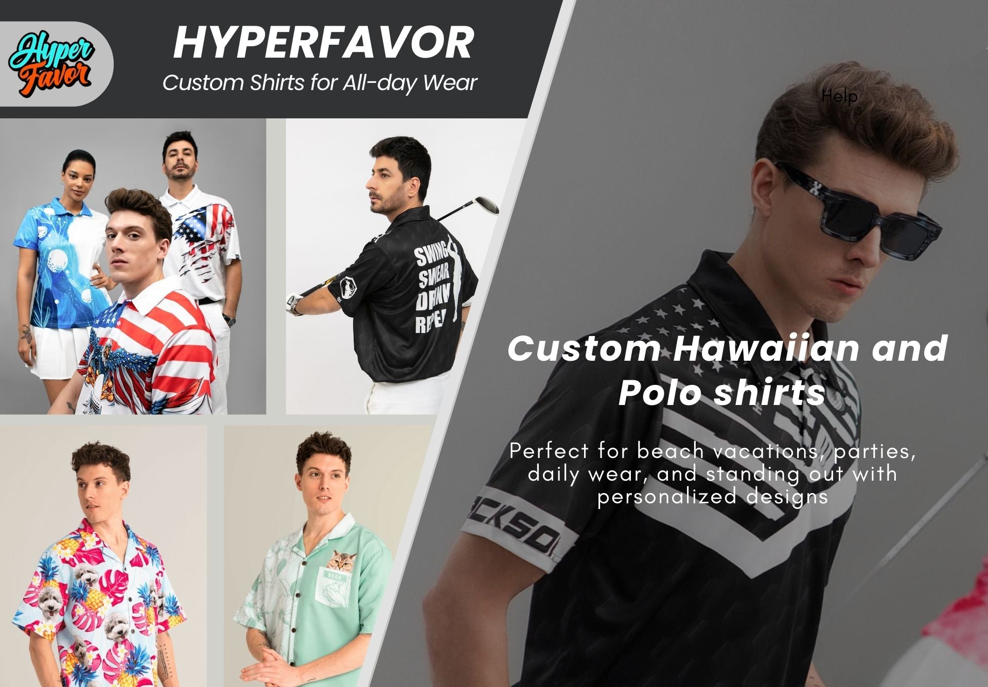 Hyperfavor - Custom Hawaiian Shirts & Personalized Polo Shirts